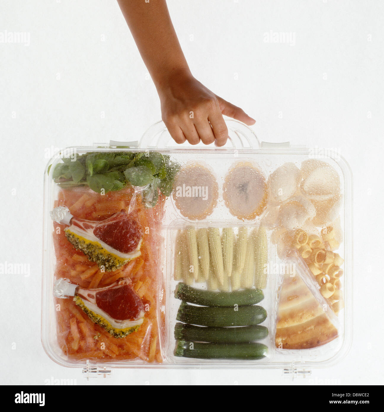 Transparent lunch box Stock Photo - Alamy