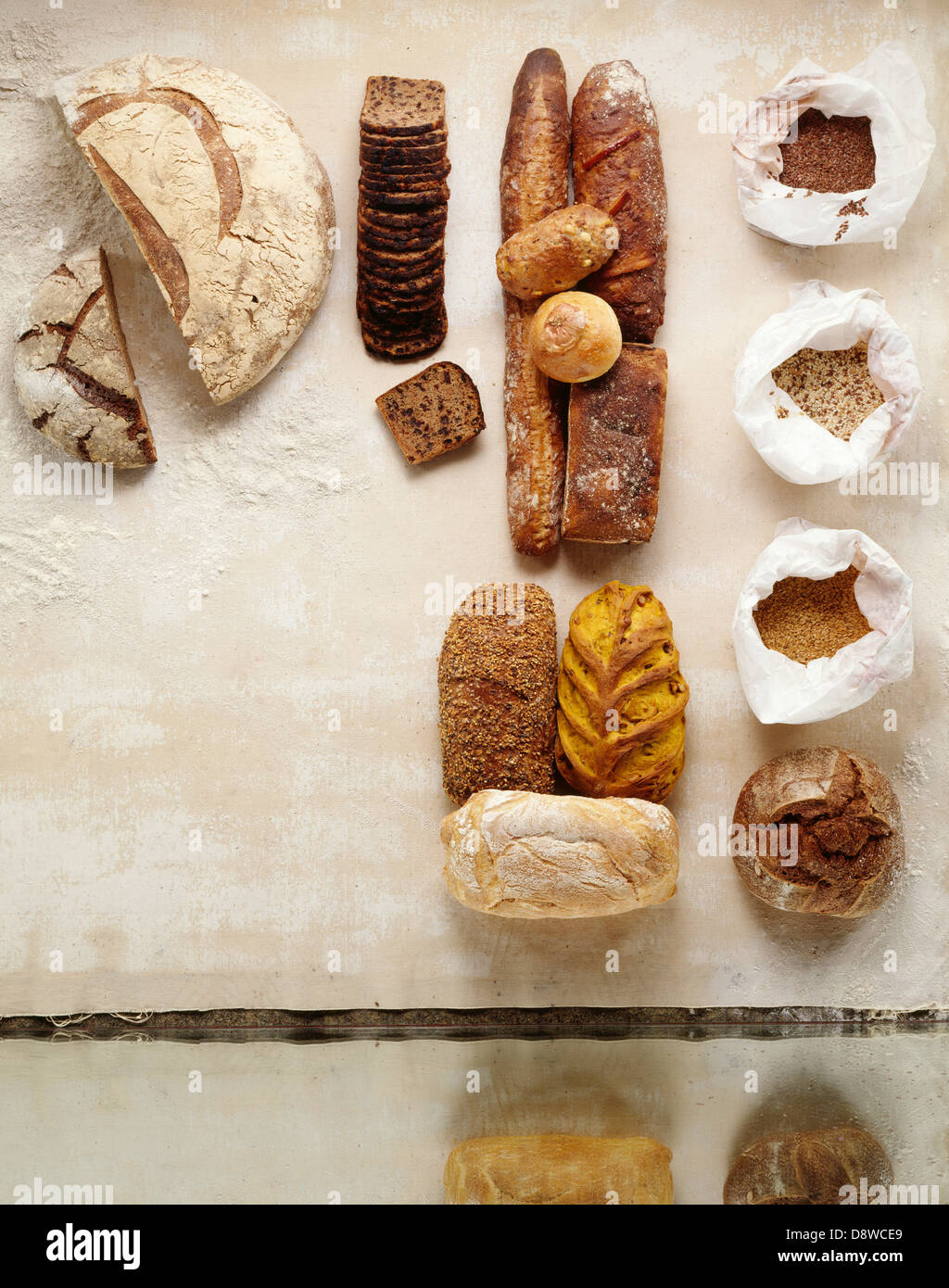 Composition with bread Stock Photo - Alamy