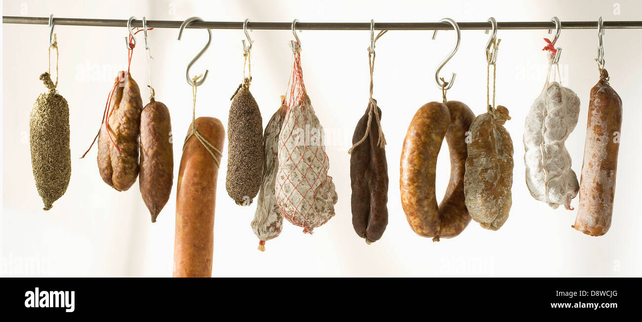 Hanging chorizo hi-res stock photography and images - Alamy