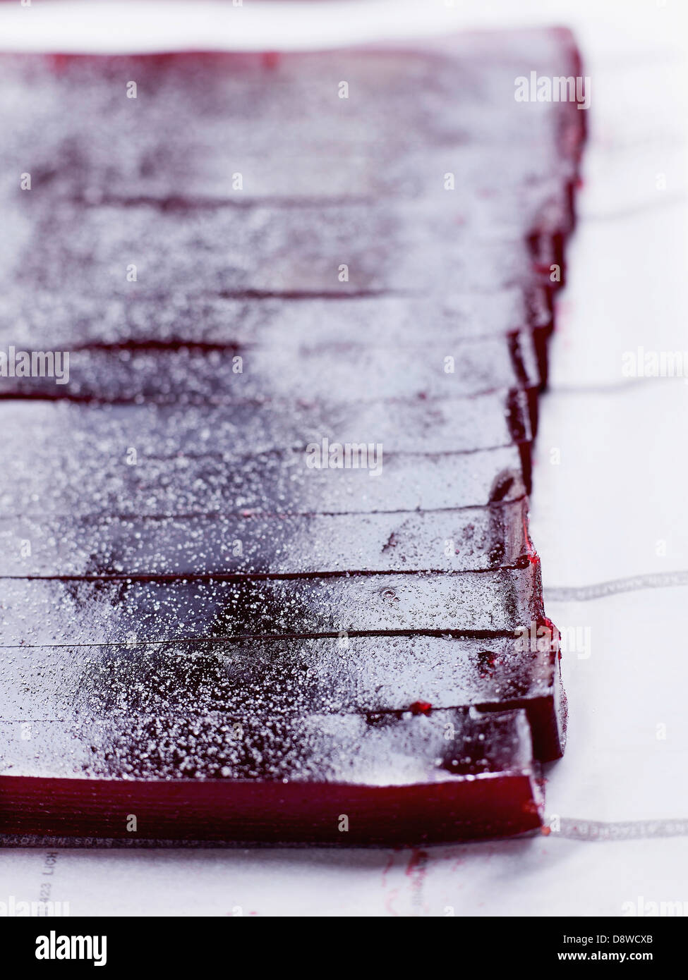 Strips of fruit paste Stock Photo - Alamy