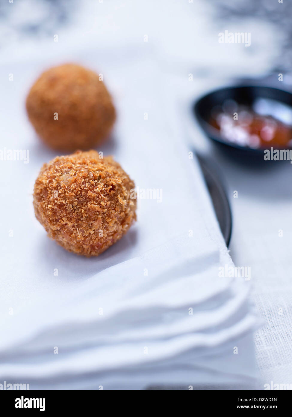 Baby rabbit and pork croquettes Stock Photo - Alamy