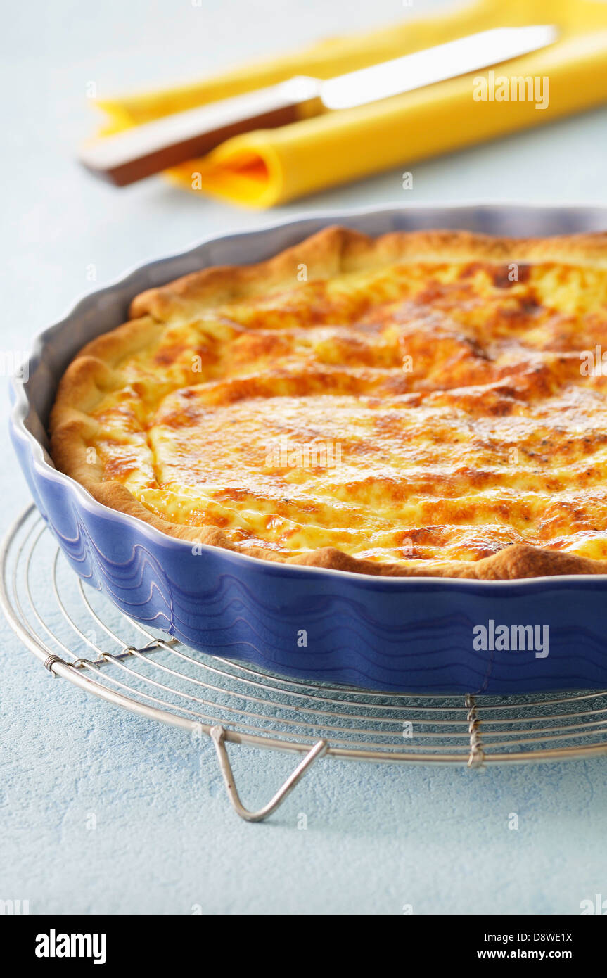 Whole quiche in a mould Stock Photo - Alamy