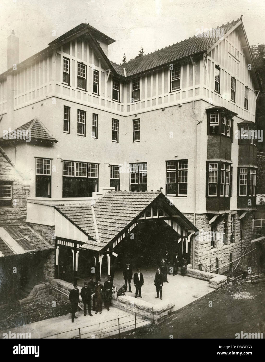 The image from the Jenolan Caves House in the Blue Mountains shows a ...