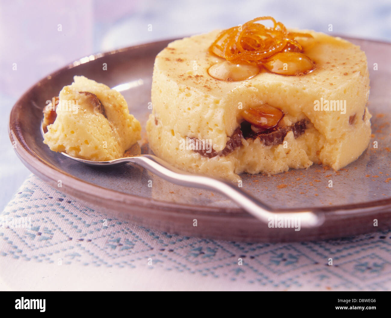 Confit orange and fig small cake Stock Photo - Alamy