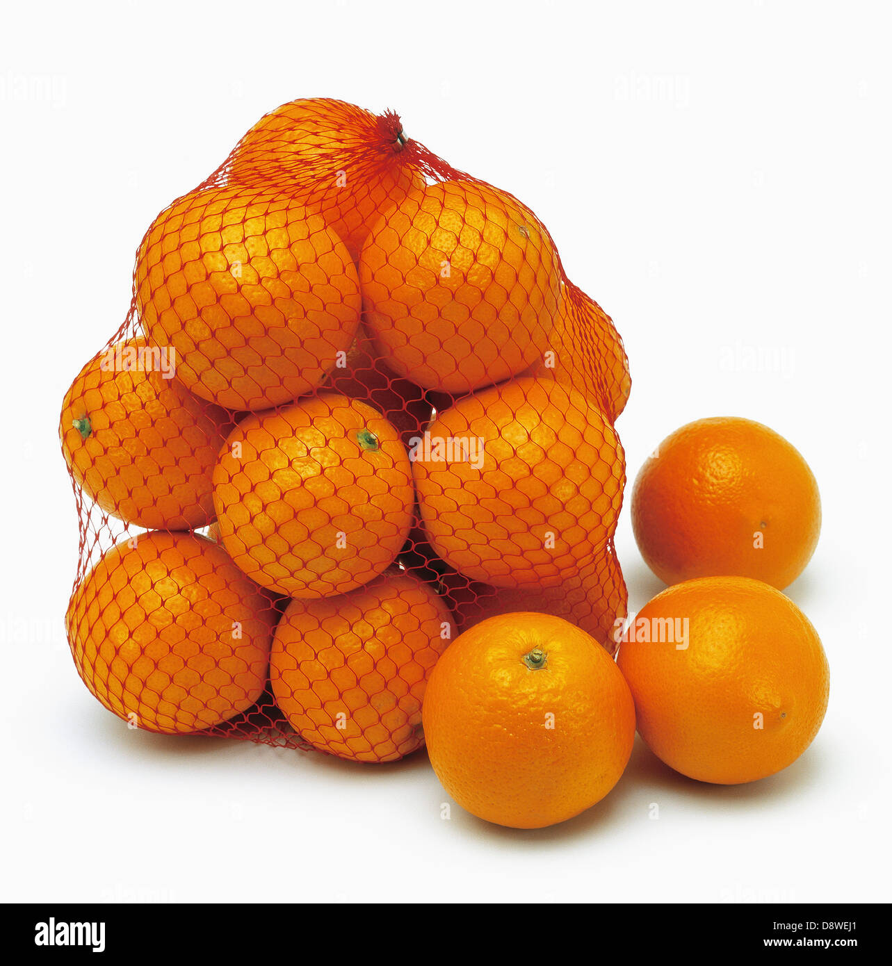 String bag of oranges Stock Photo - Alamy