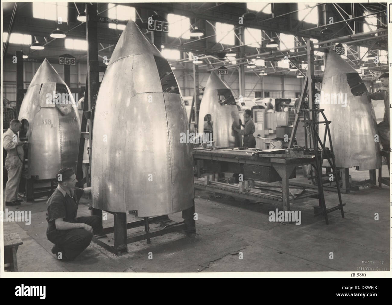 This photograph showcases the aircraft factory at Chullora, New South ...