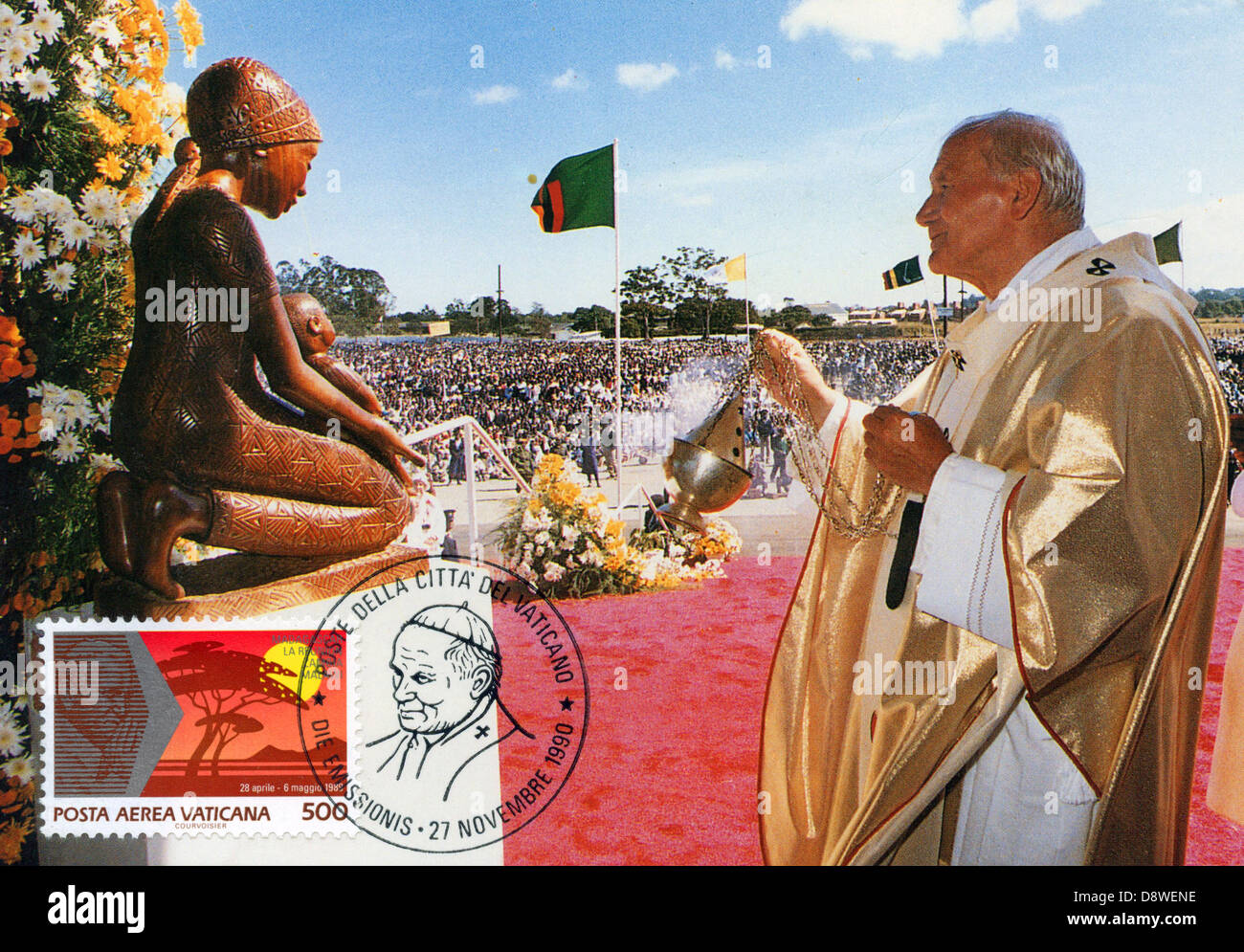 Vatican maxicard (card maximum) and postage stamp - Pope John Paul II ...