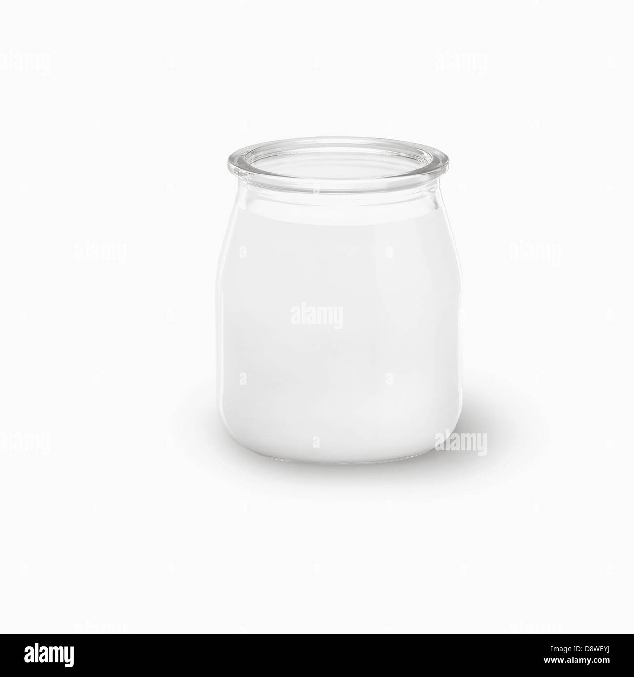 Yoghurt in a glass pot Stock Photo - Alamy
