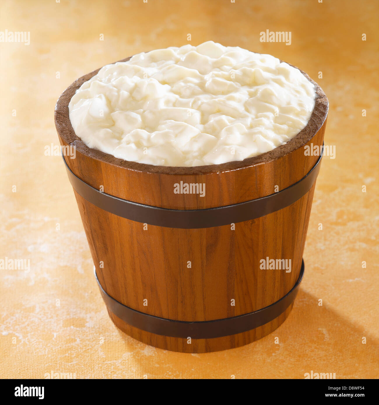 Bucket of curdled milk Stock Photo - Alamy