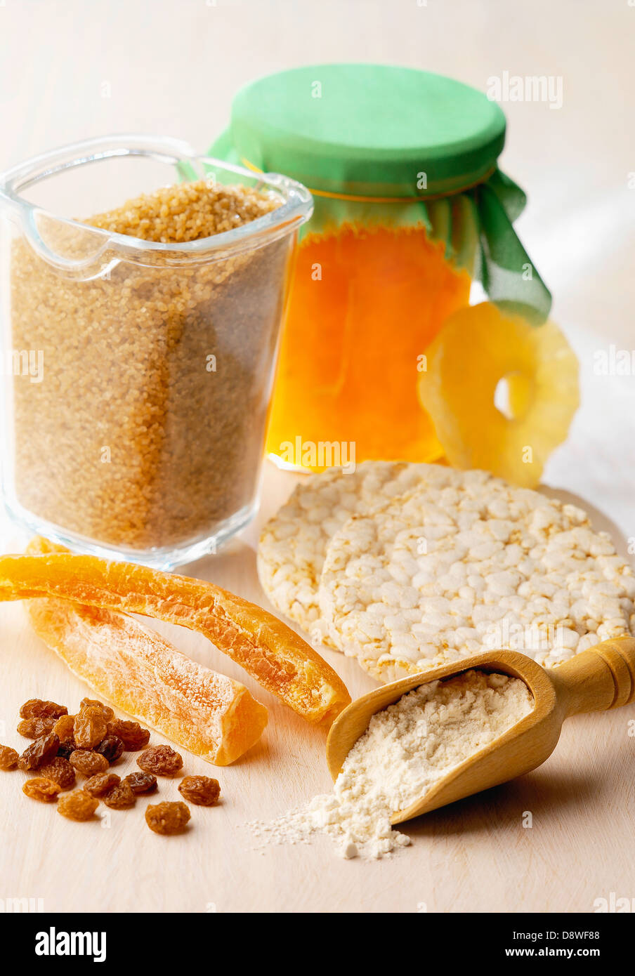 Dried fruit and cereal composition Stock Photo - Alamy