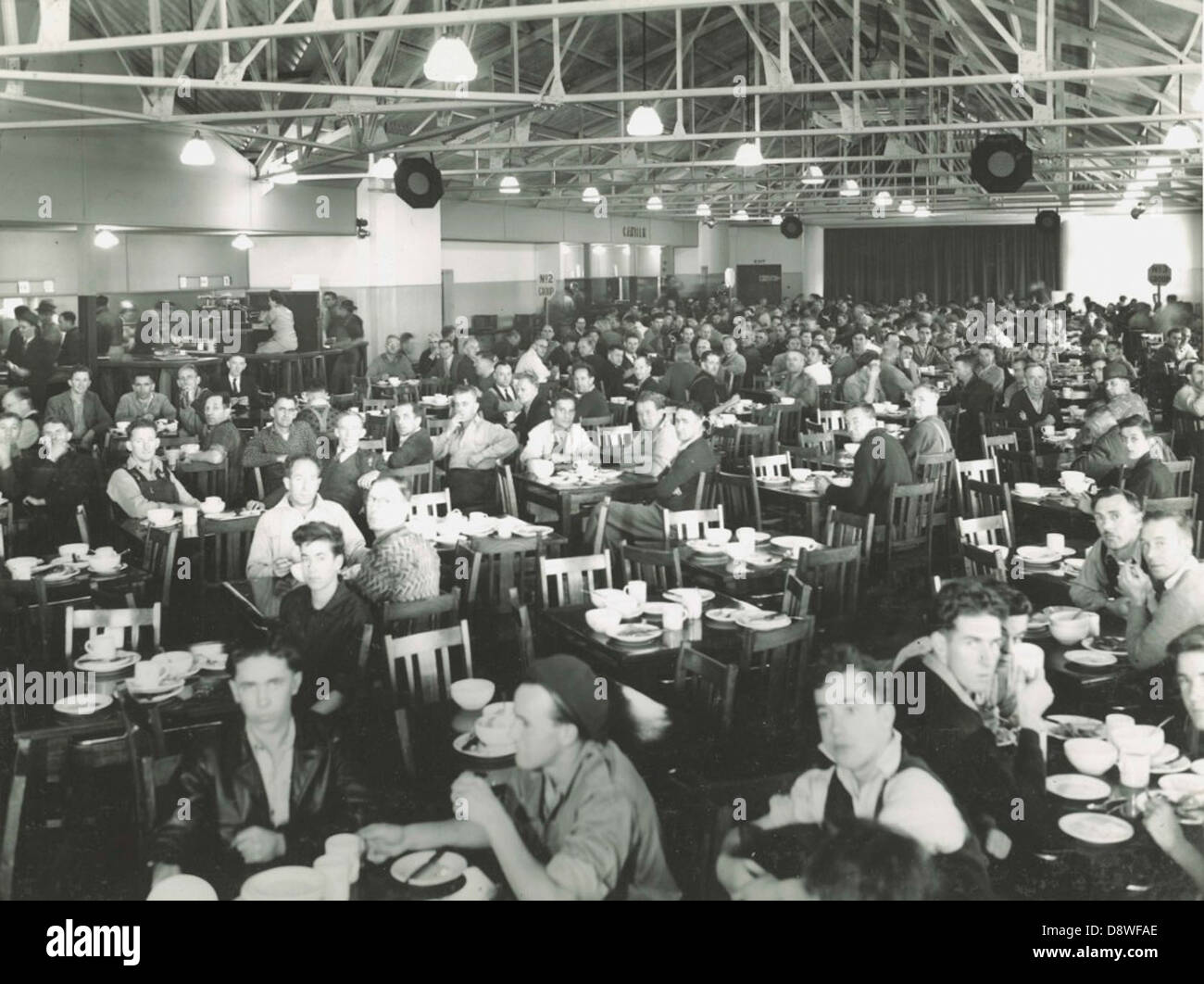 Chullora Railway Canteen - meal time in the dining room Stock Photo - Alamy