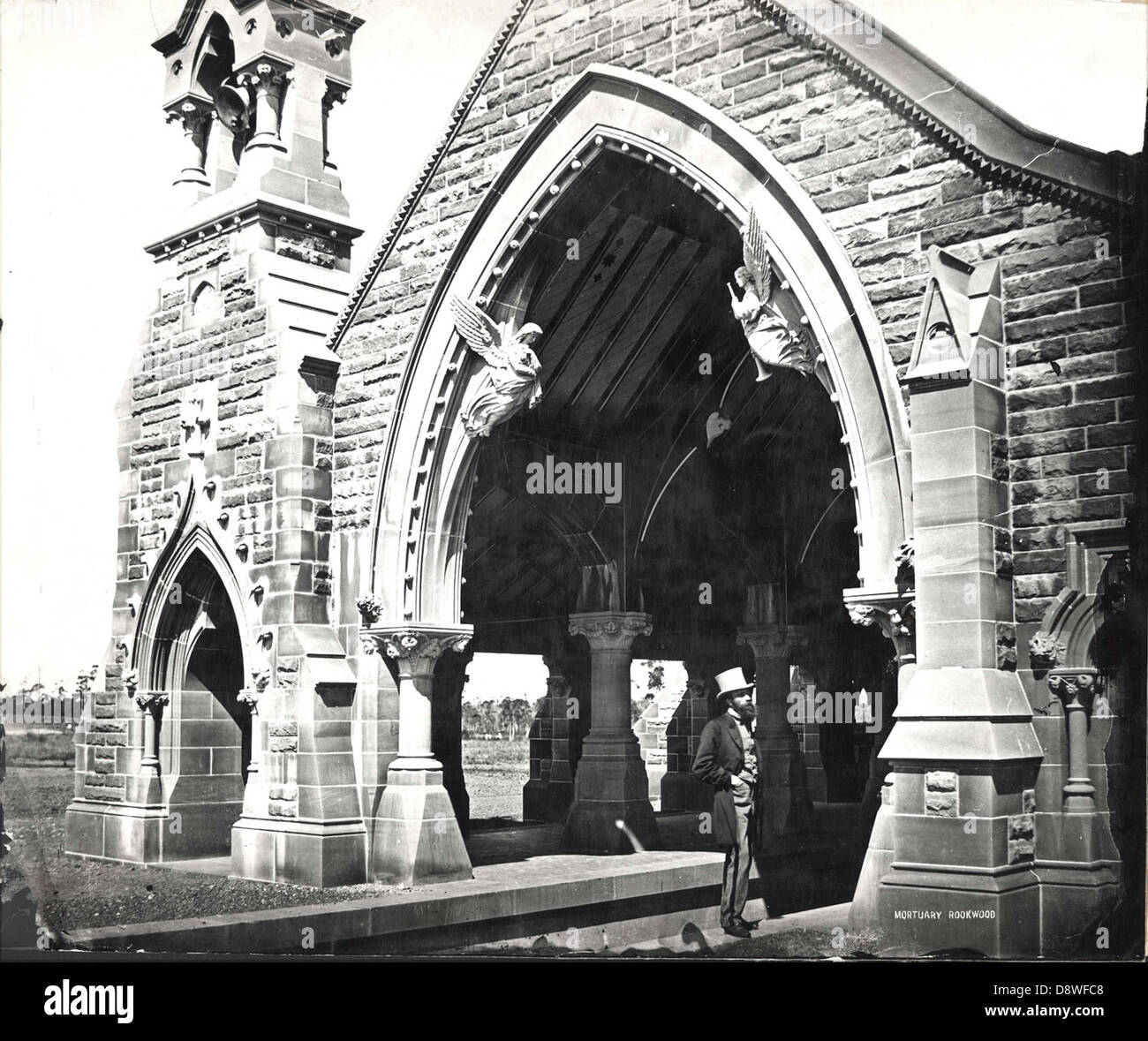 This photograph depicts the No.1 Mortuary Railway Station at Rookwood ...