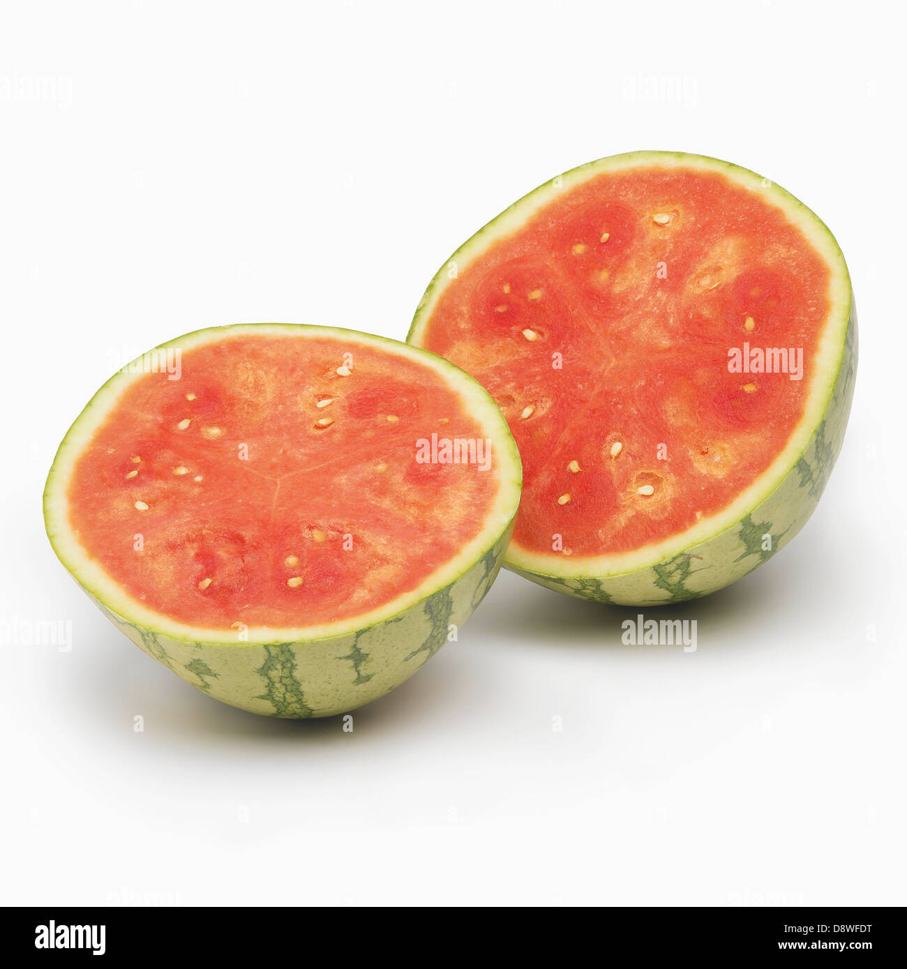 Cut-out watermelon cut in half Stock Photo - Alamy