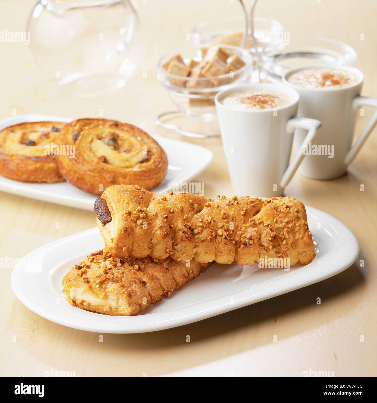 Milkbread pastries for breakfast or tea Stock Photo - Alamy