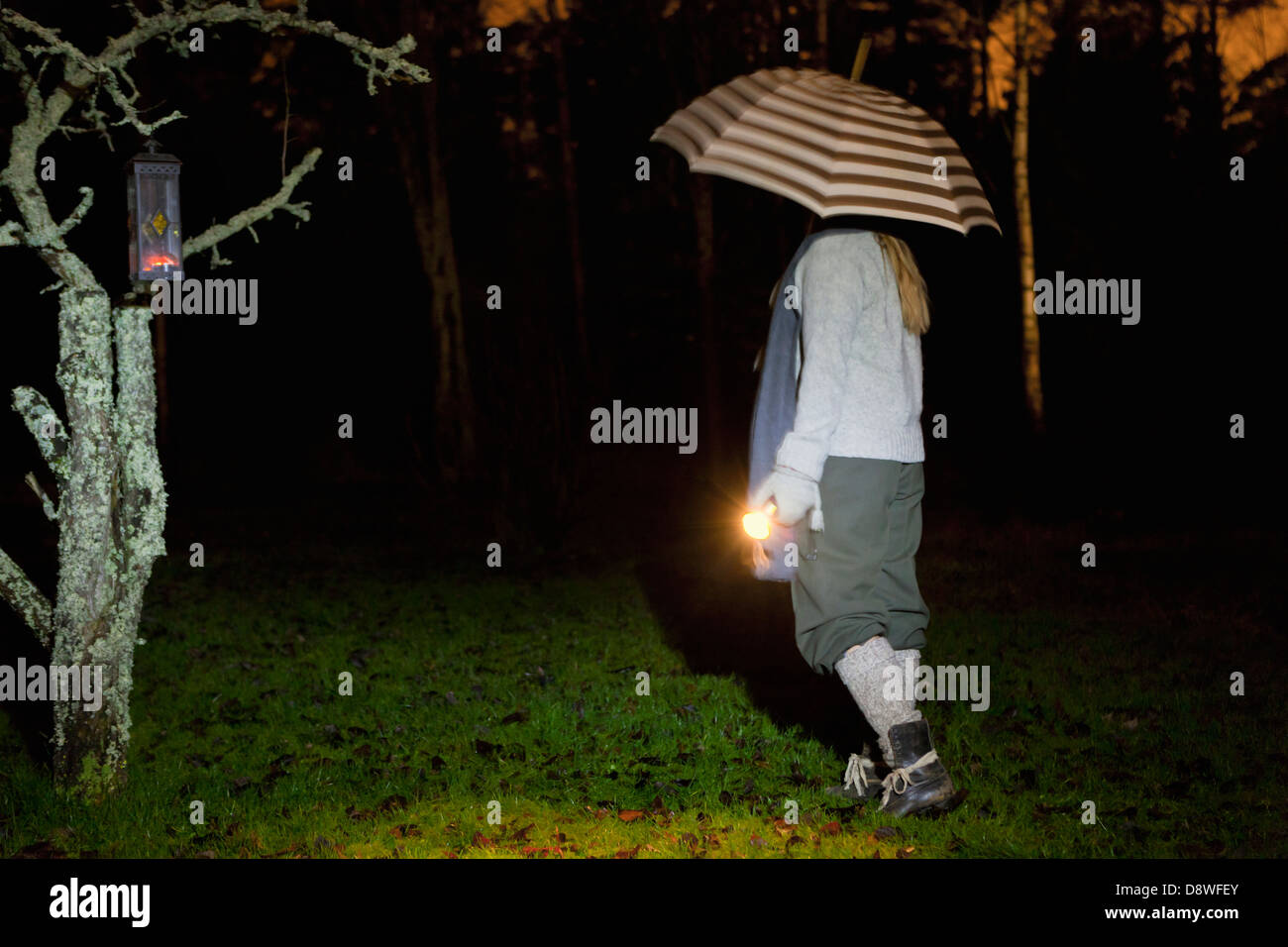 Walking In Rain At Night