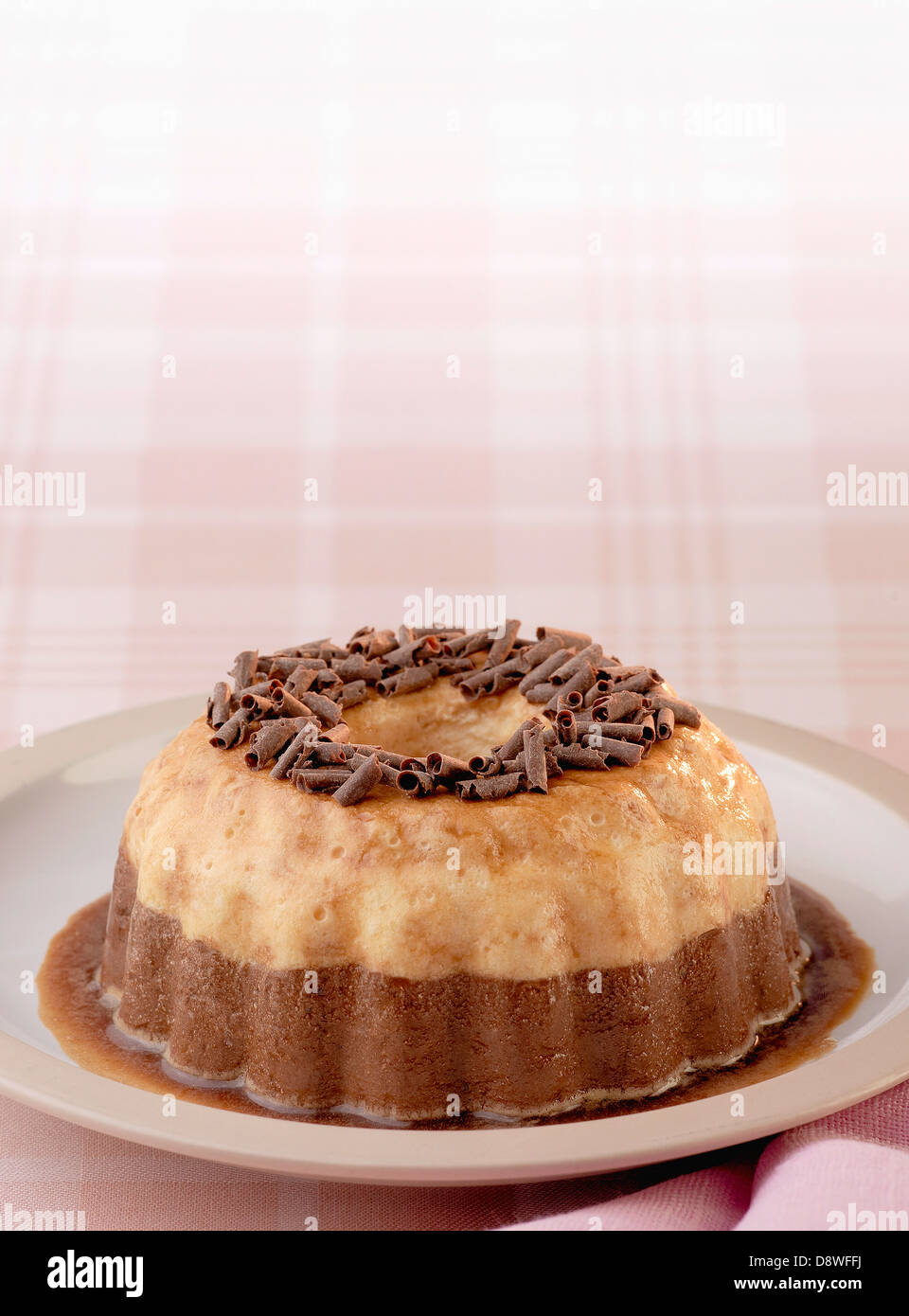 Chocolate and fromage frais crown-shaped dessert Stock Photo - Alamy