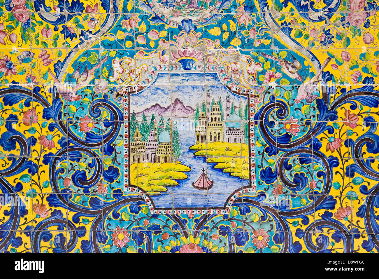 Iran, Tehran, Golestan palace, decoration Stock Photo - Alamy