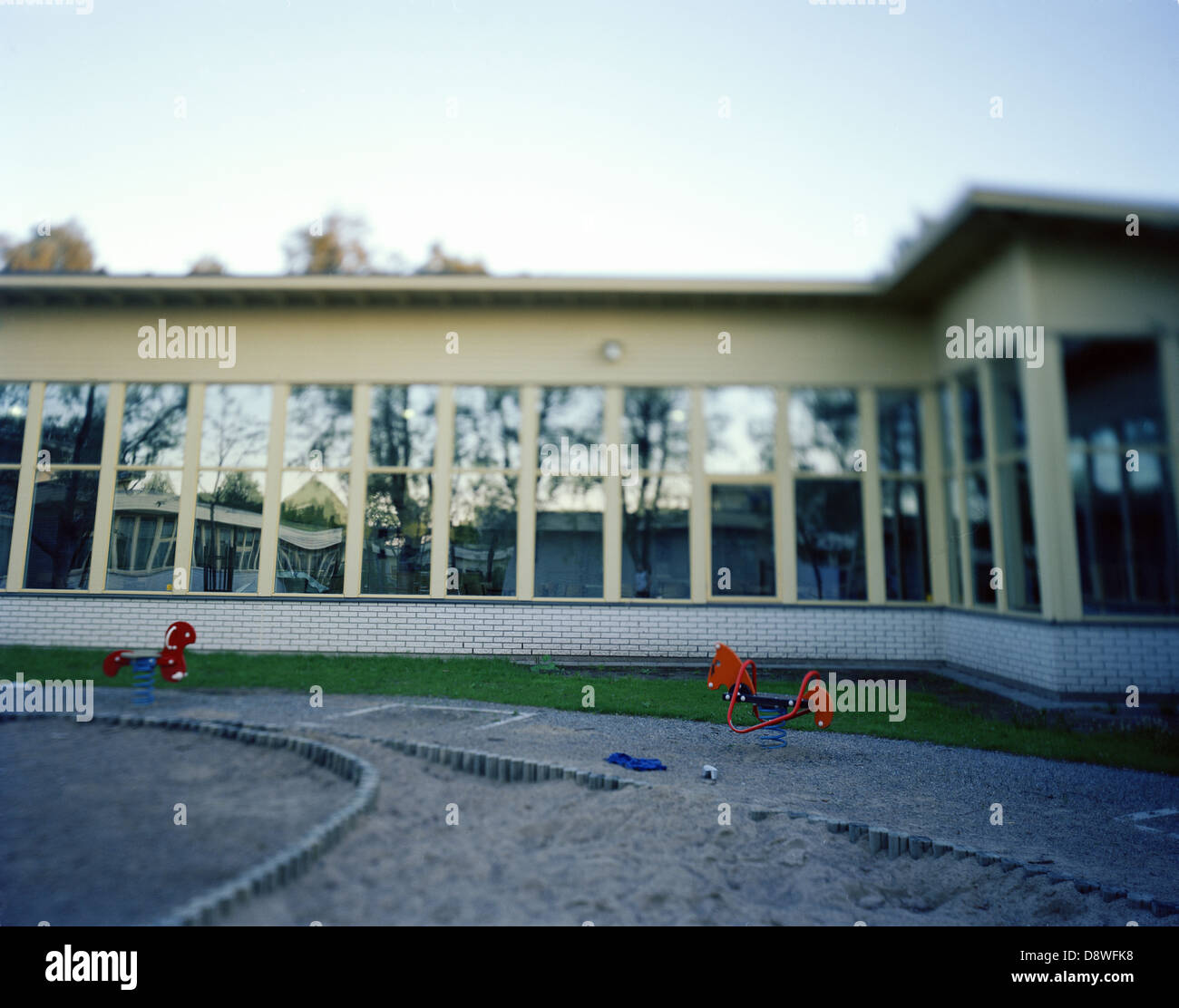 Empty school playground hi-res stock photography and images - Alamy