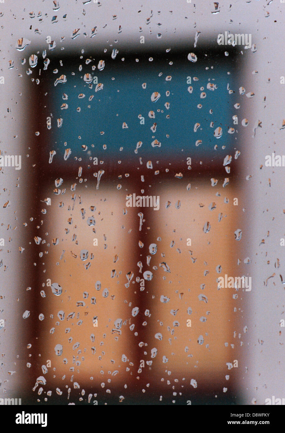 Rain Drops on a Window Stock Photo - Alamy