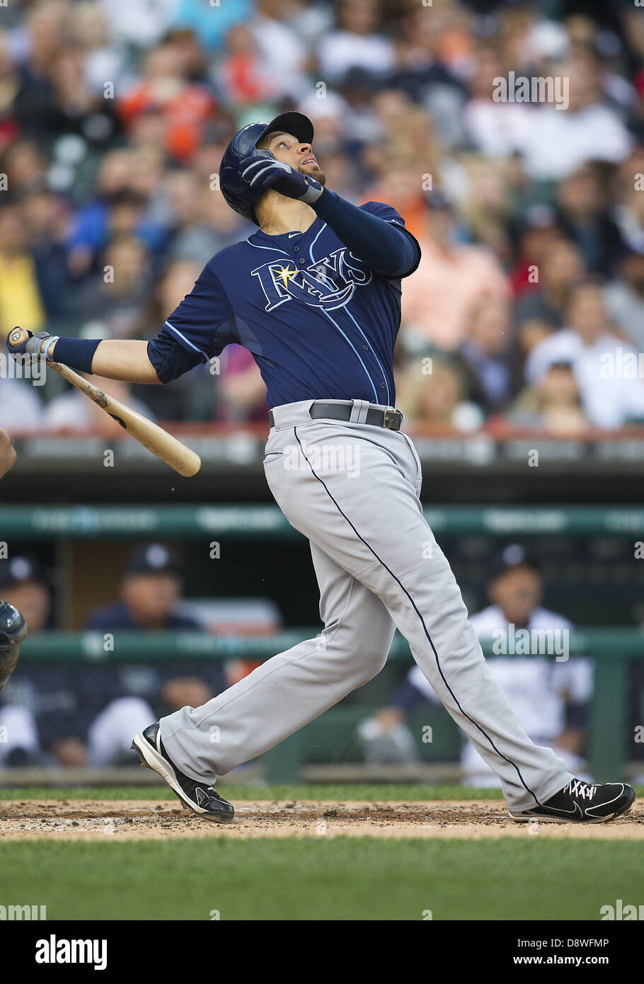 Detroit, Michigan, USA. 4th June 2013. Tampa Bay Rays first baseman ...