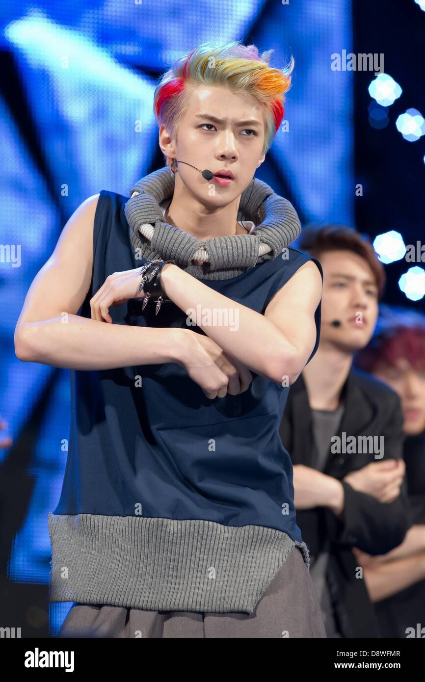 Boy group EXO attended Youth Music Festival in Seoul, South Korea on ...