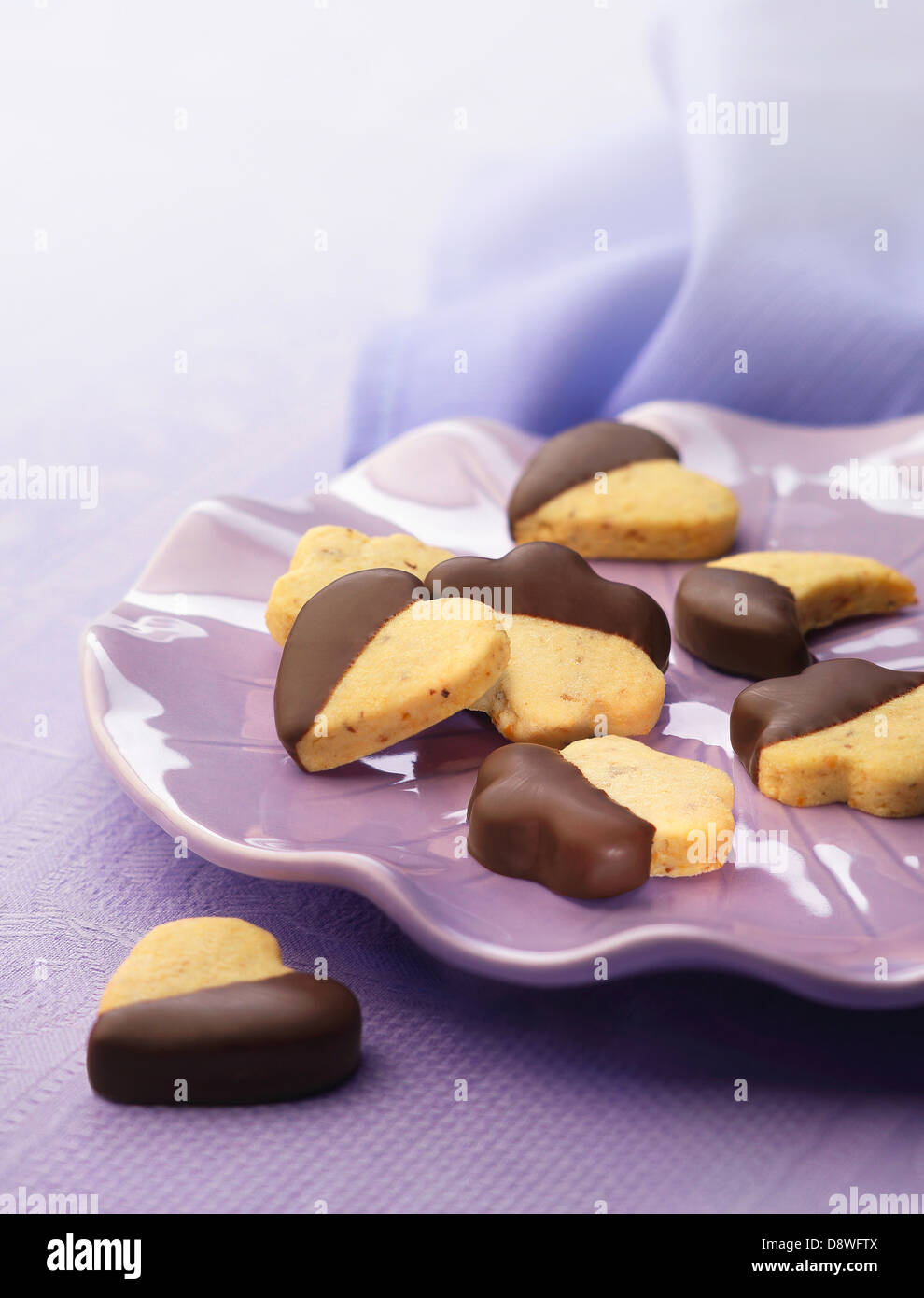 Star cookies chocolate coated hi-res stock photography and images - Alamy