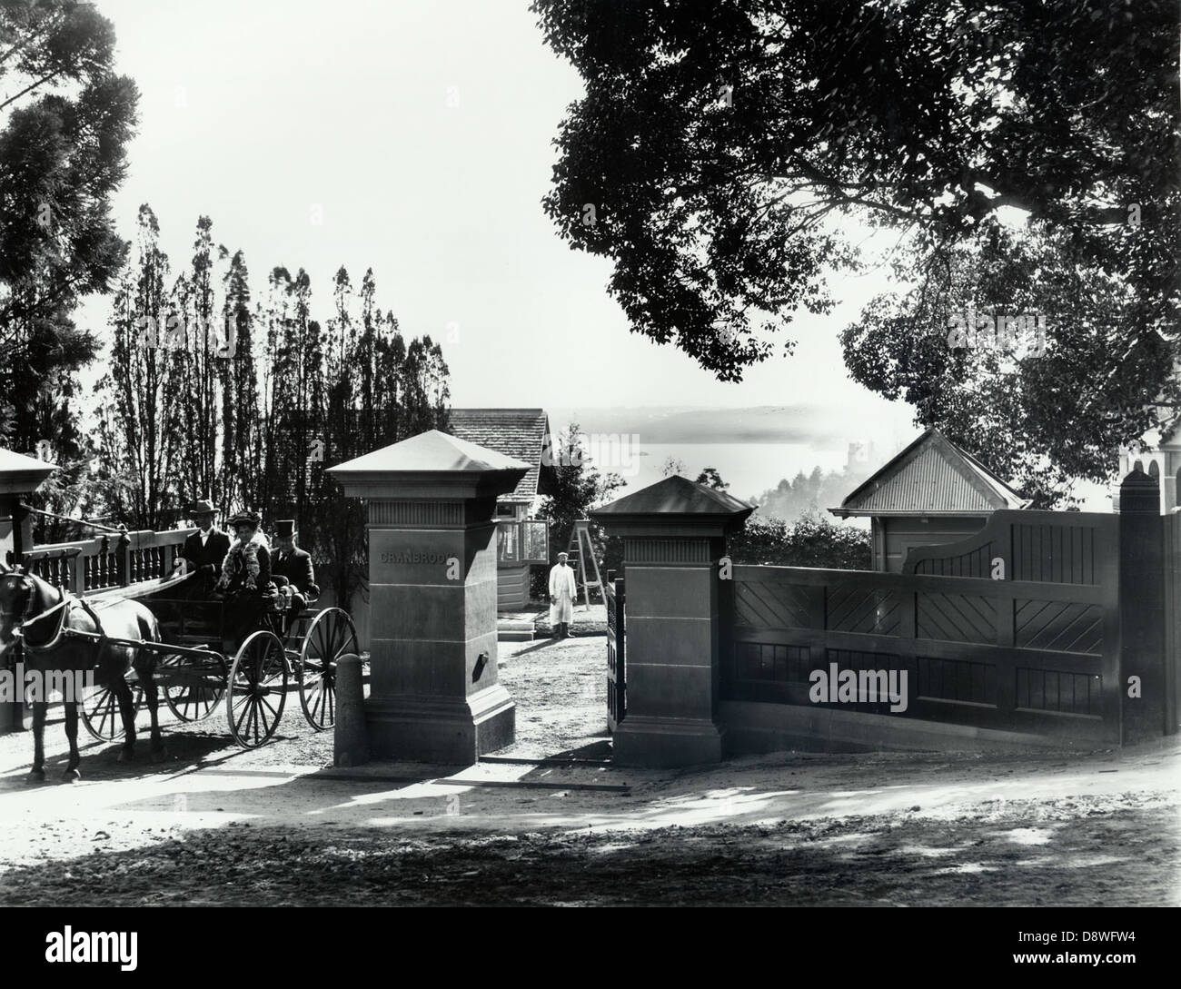 The entrance gates of Cranbrook, a former private residence (1859-1900 ...