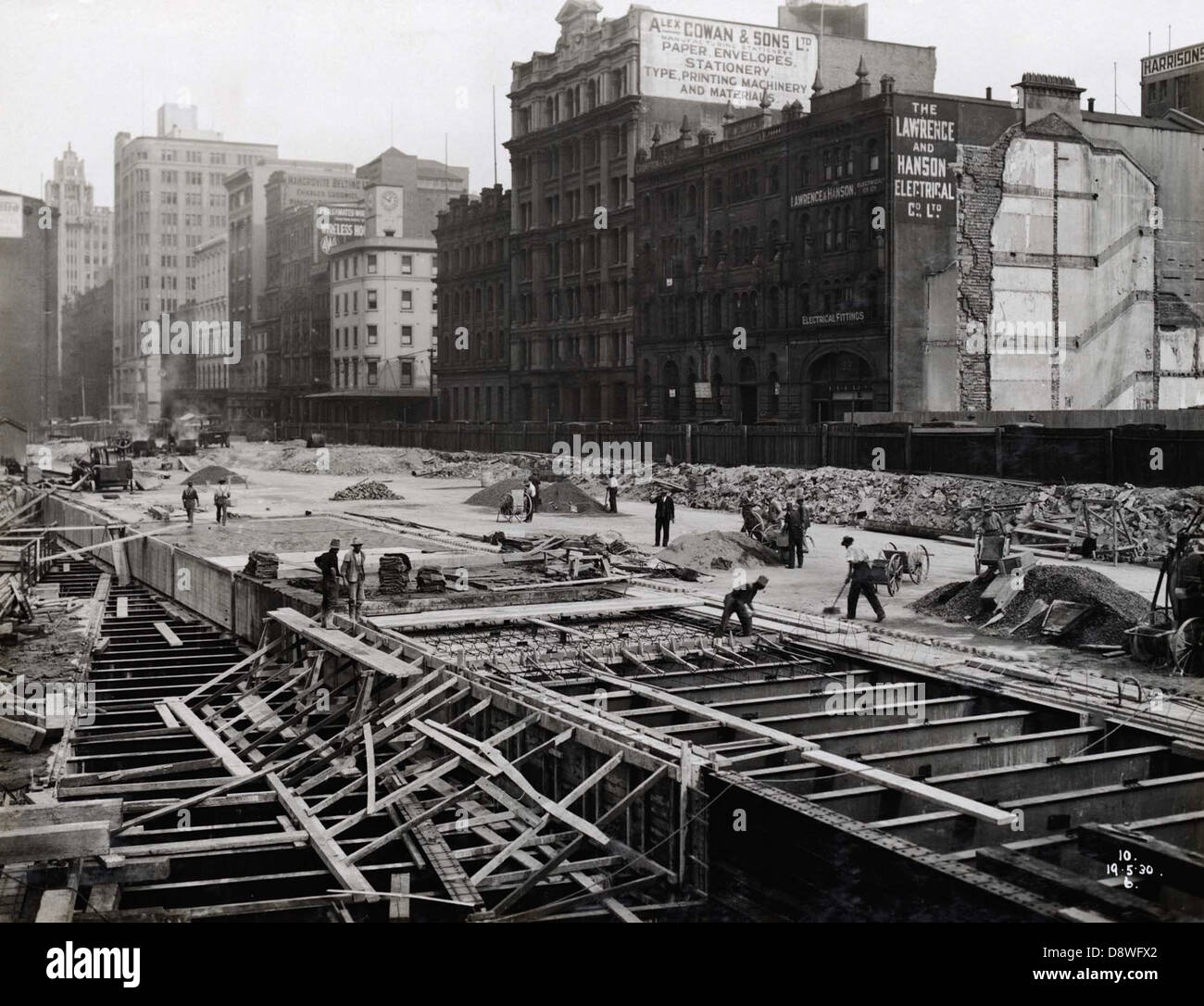 The photo of Wynyard Station pouring the roof slab captures a ...