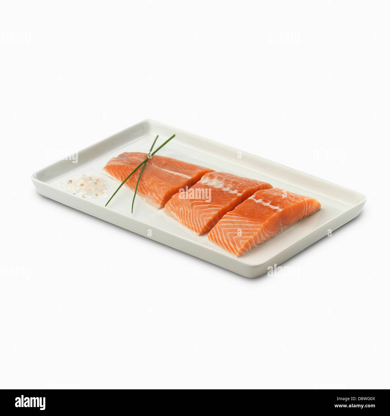 Raw salmon fillet Stock Photo - Alamy