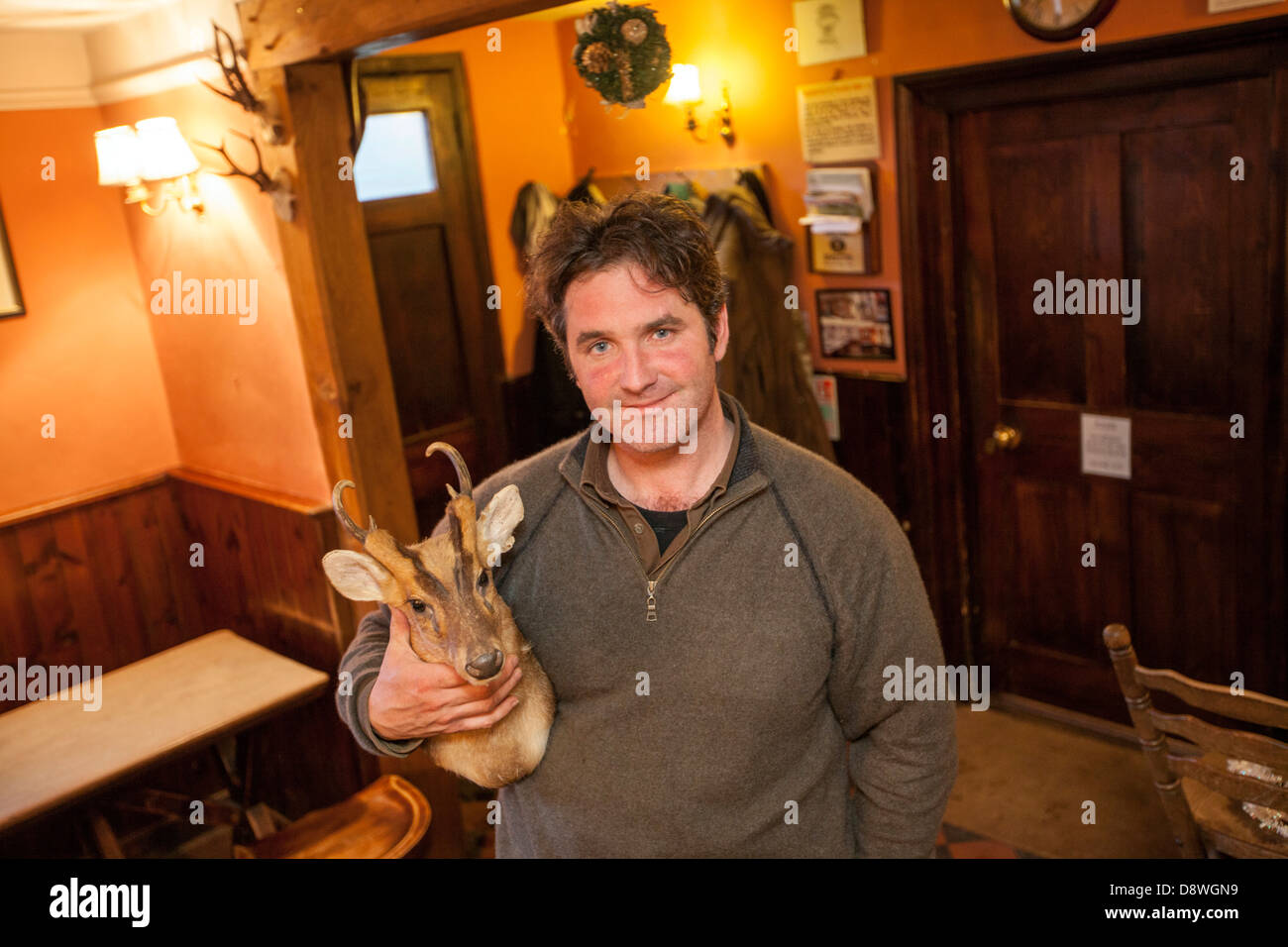 Mike Robinson, chef and restauranteur at his pub, the Potkiln with a ...