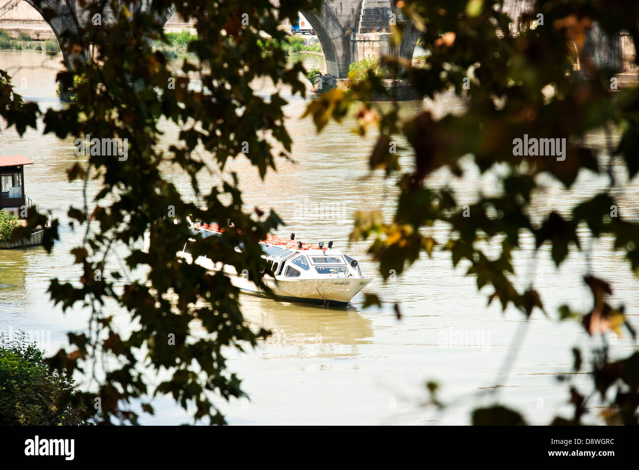 Tourist Boat on the River Tiber in Rome, Italy Stock Photo - Alamy