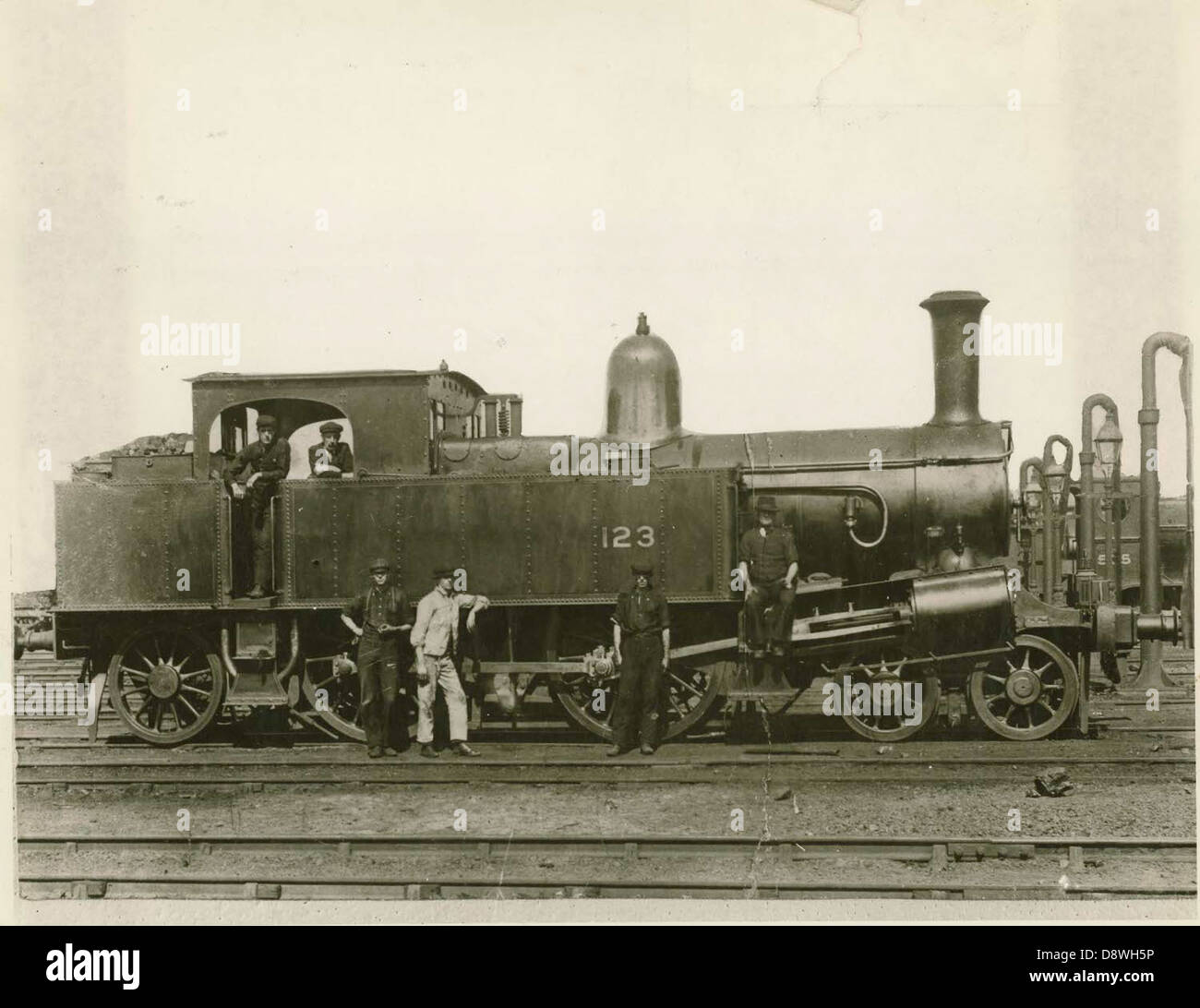 The Class Z1309 (CC) No.123 locomotive, photographed in black and white ...