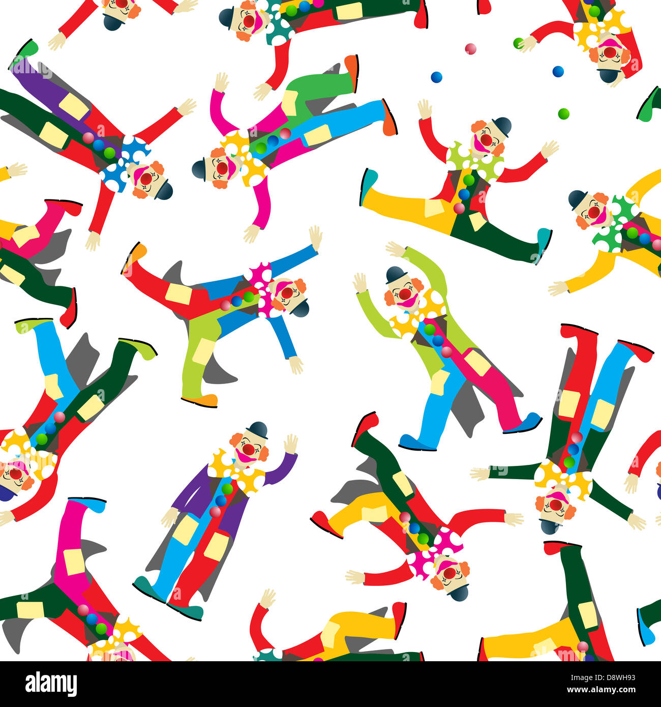 Clown circus, seamless pattern design Stock Photo - Alamy