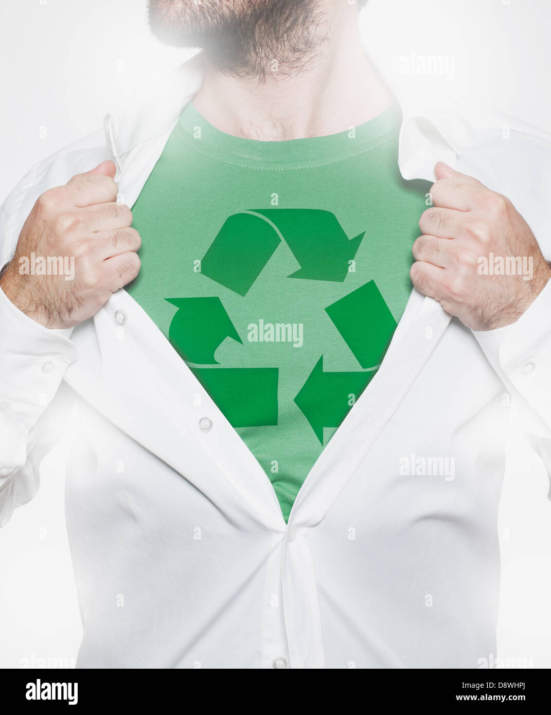 Man wearing recycling shirt hi-res stock photography and images - Alamy