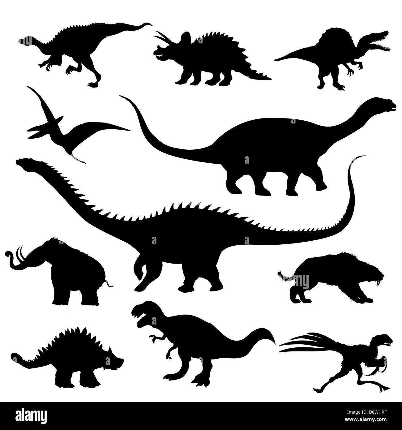 Dinosaur Brontosaurus Silhouette Stock Photos & Dinosaur Brontosaurus Silhouette Stock Images ...