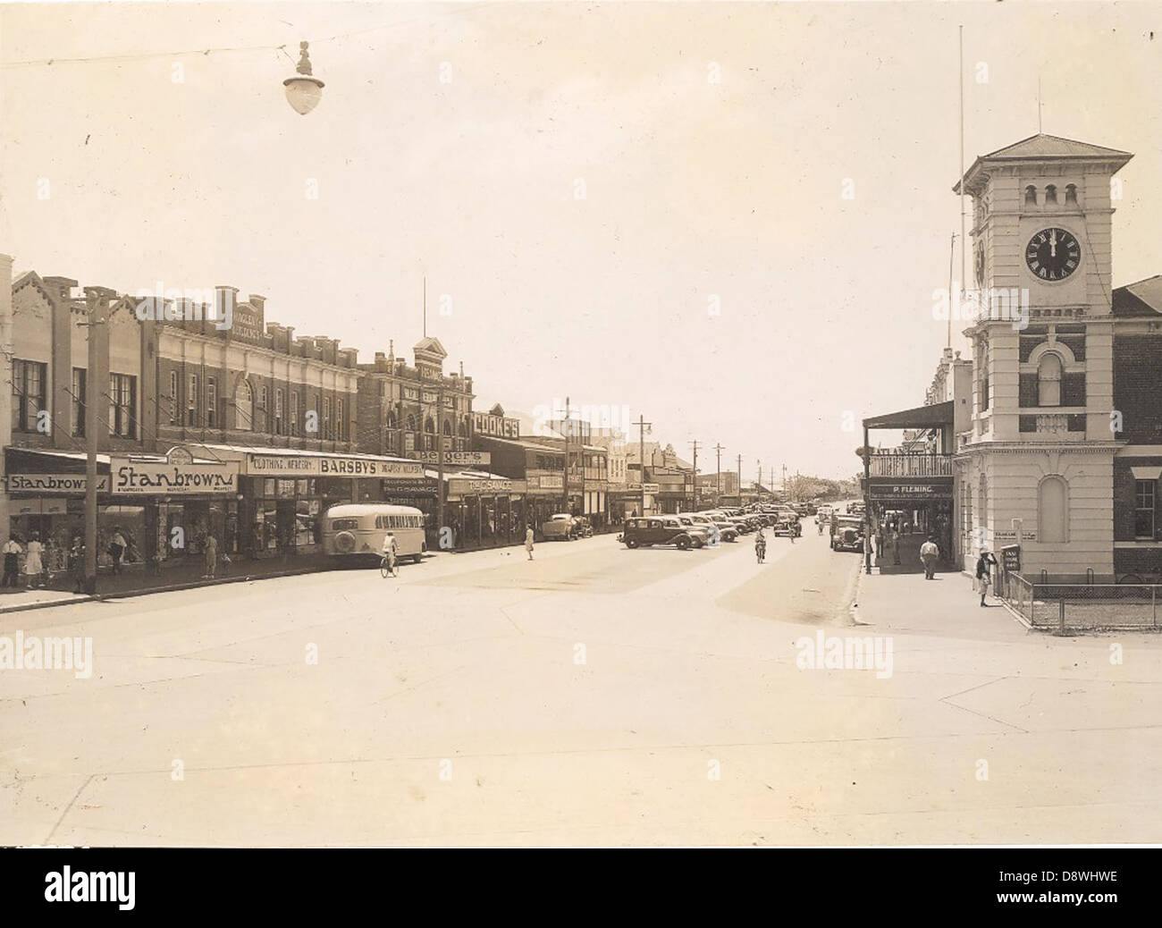 This black and white photograph captures Smith Street in Kempsey ...