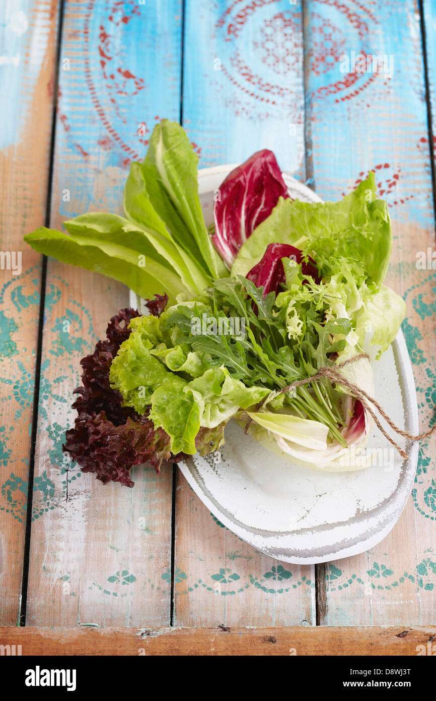 Assorted lettuce leaves Stock Photo - Alamy