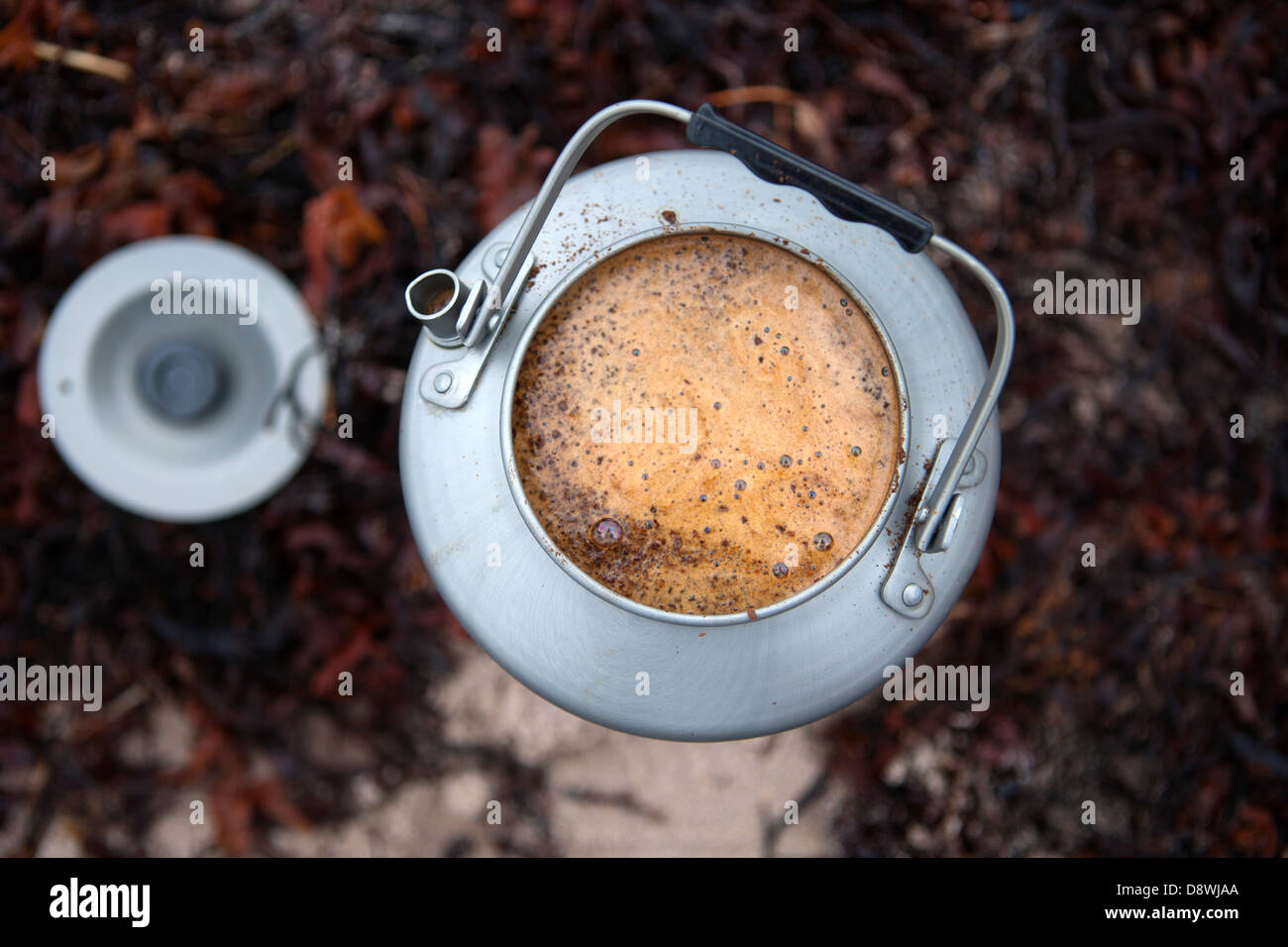 Coffee in pot, directly above Stock Photo - Alamy