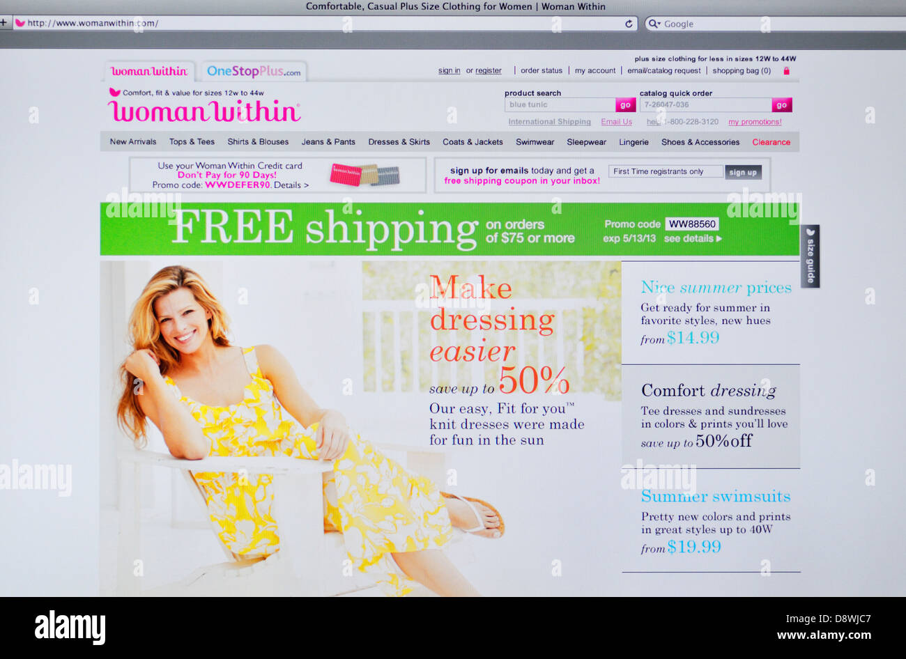 Woman Within clothing store website Stock Photo - Alamy