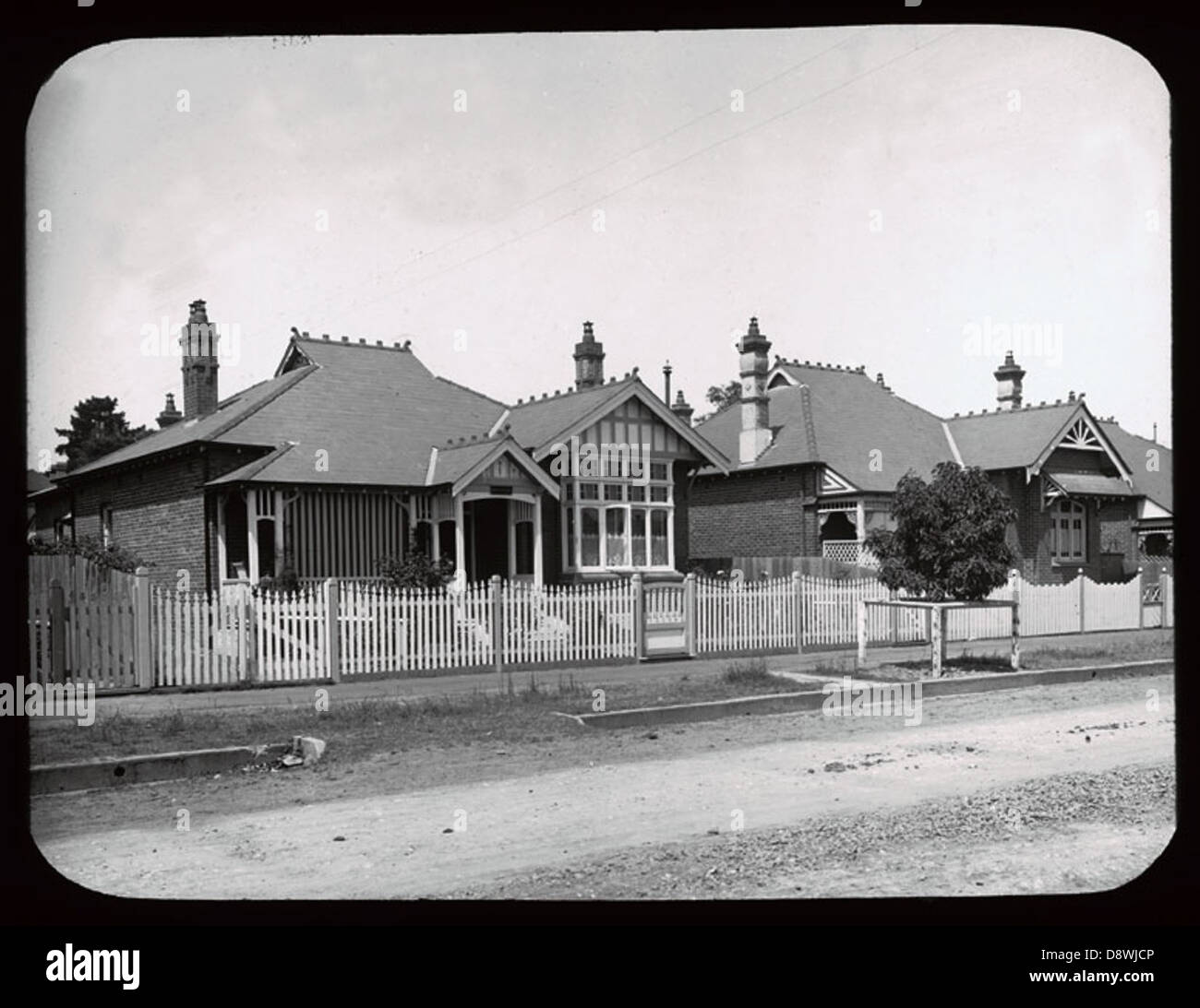 A Federation style house in Strathfield, Sydney, captured in black and ...