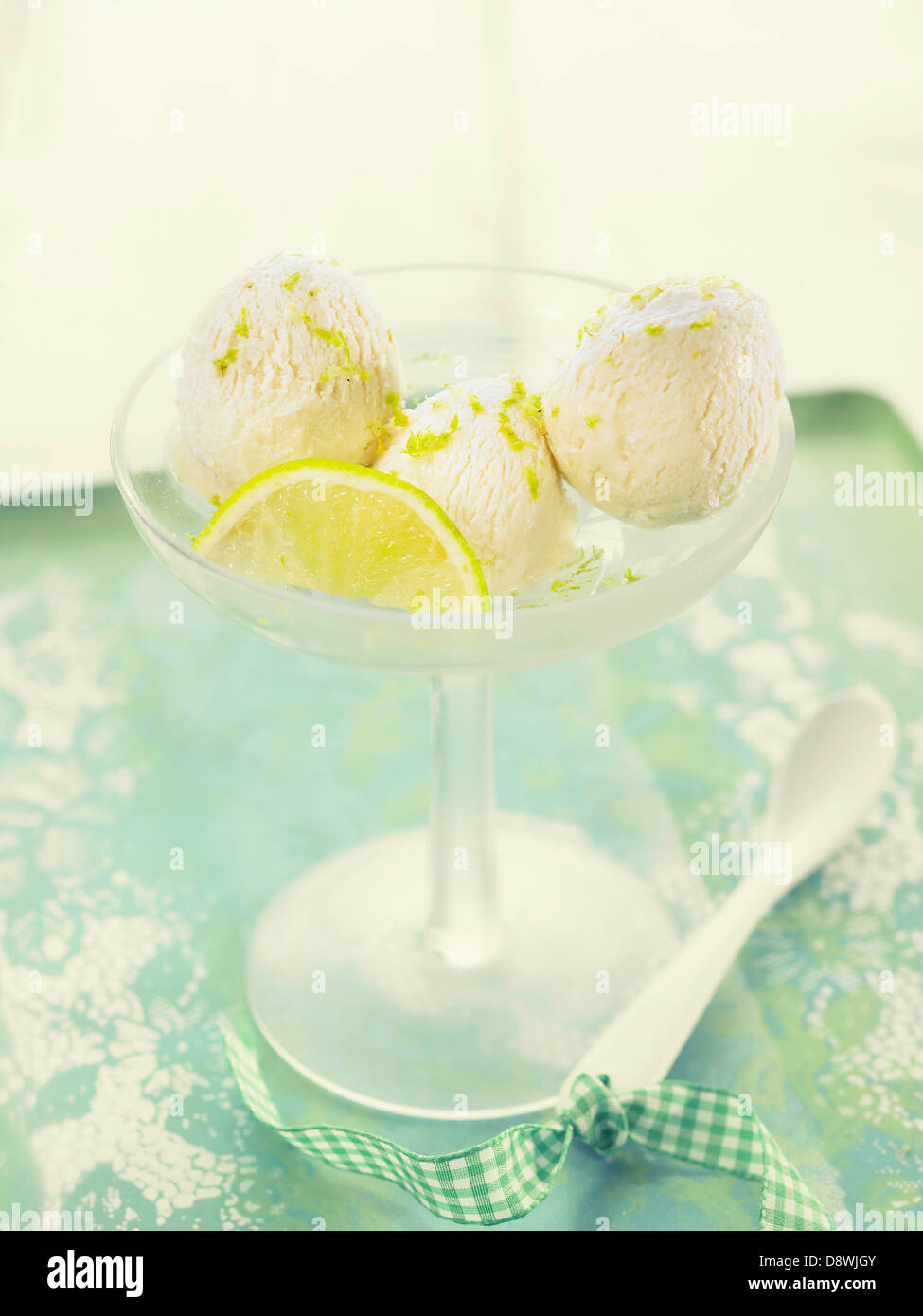 Lime ice cream Stock Photo - Alamy