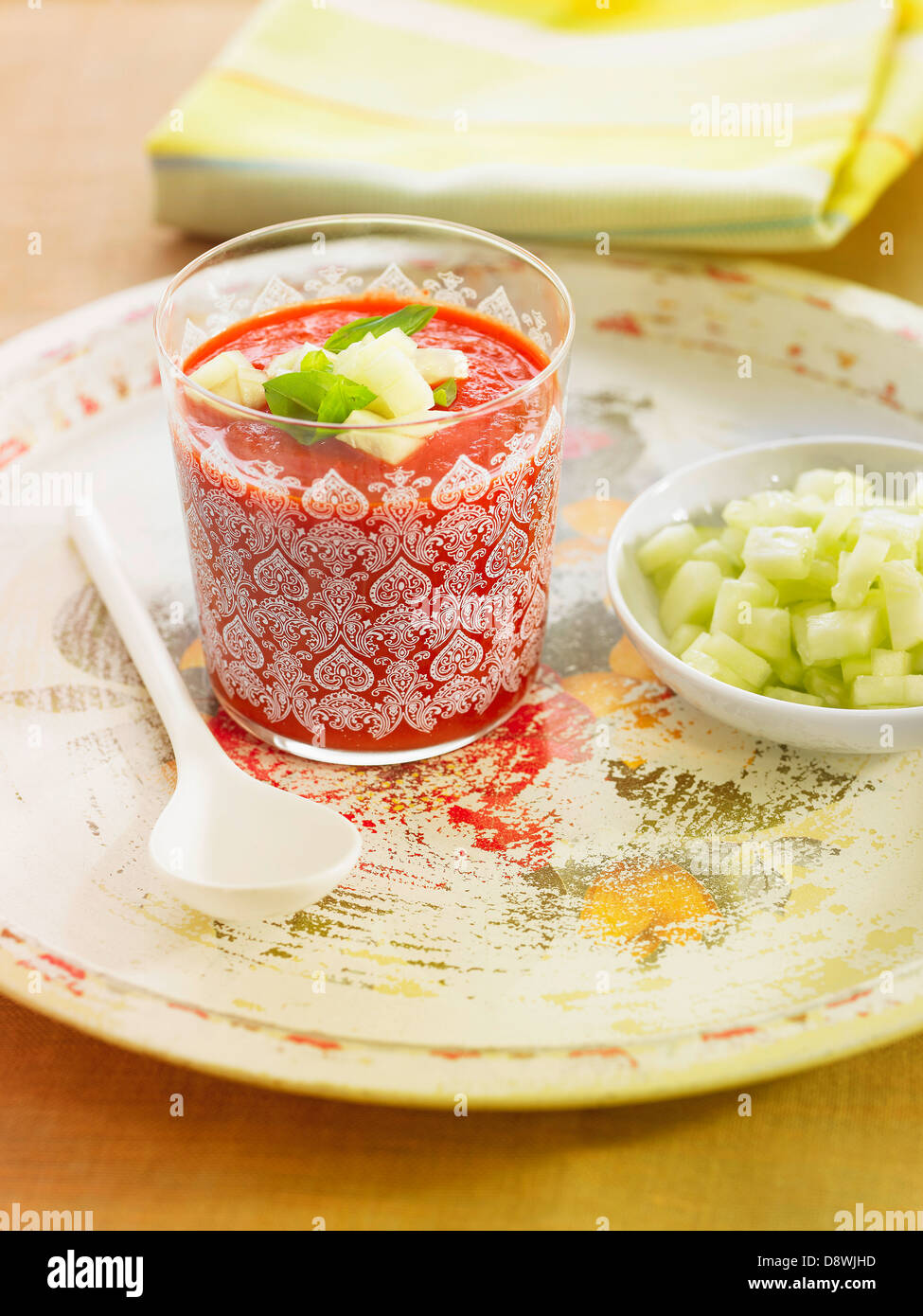 Cold beetroot,carrot and red pepper soup Stock Photo - Alamy