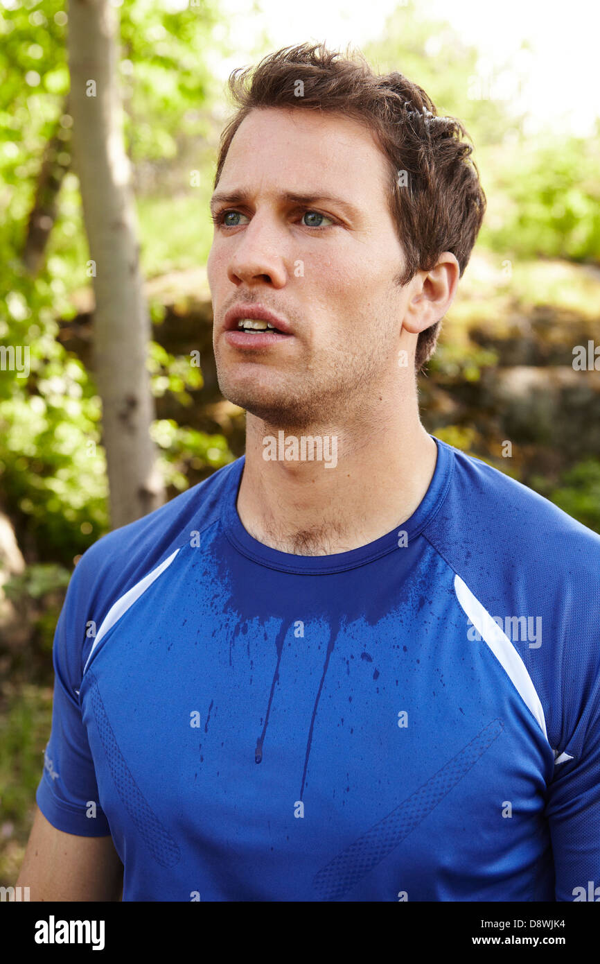 Portrait of male athlete Stock Photo - Alamy
