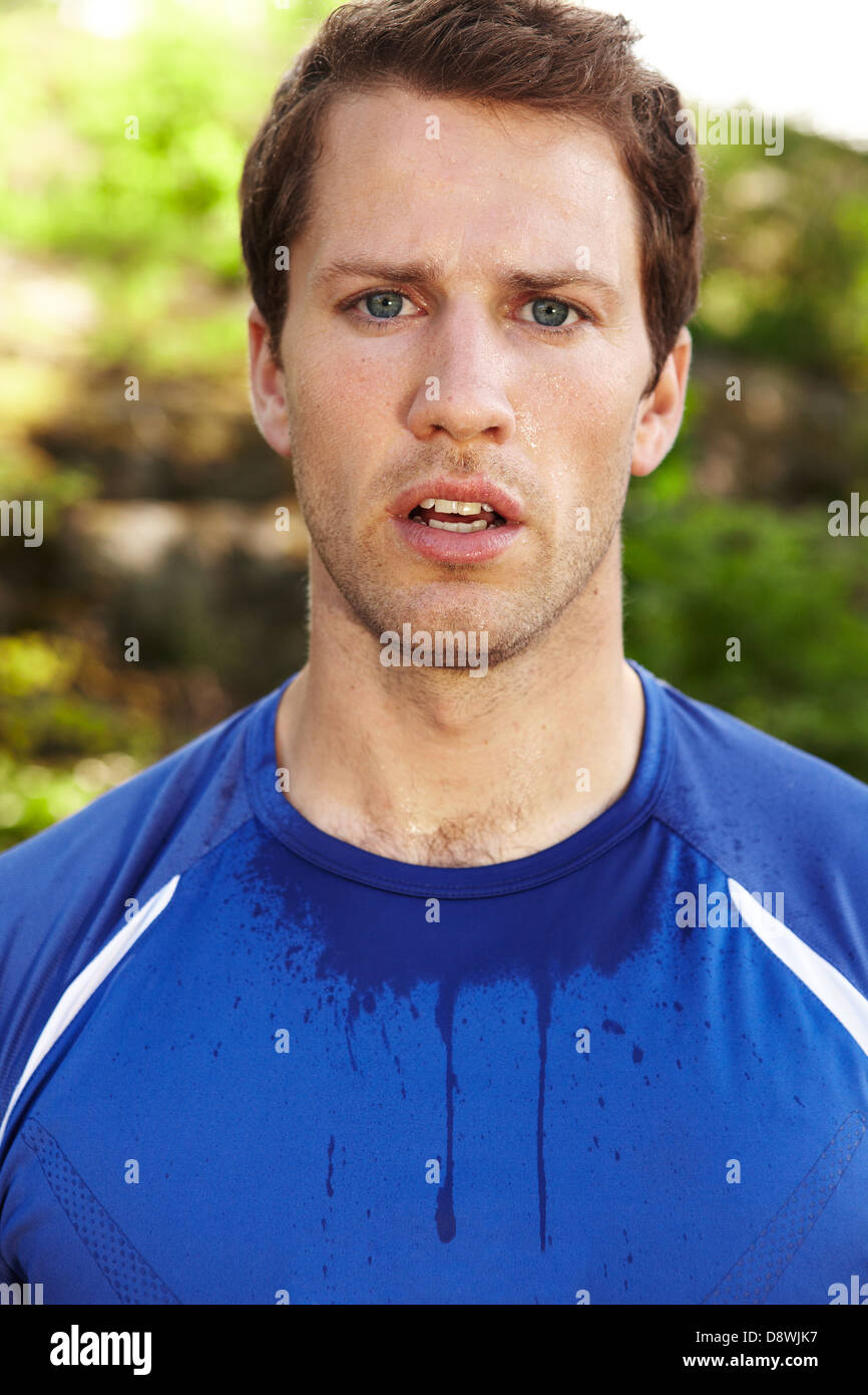 Portrait of male athlete Stock Photo - Alamy