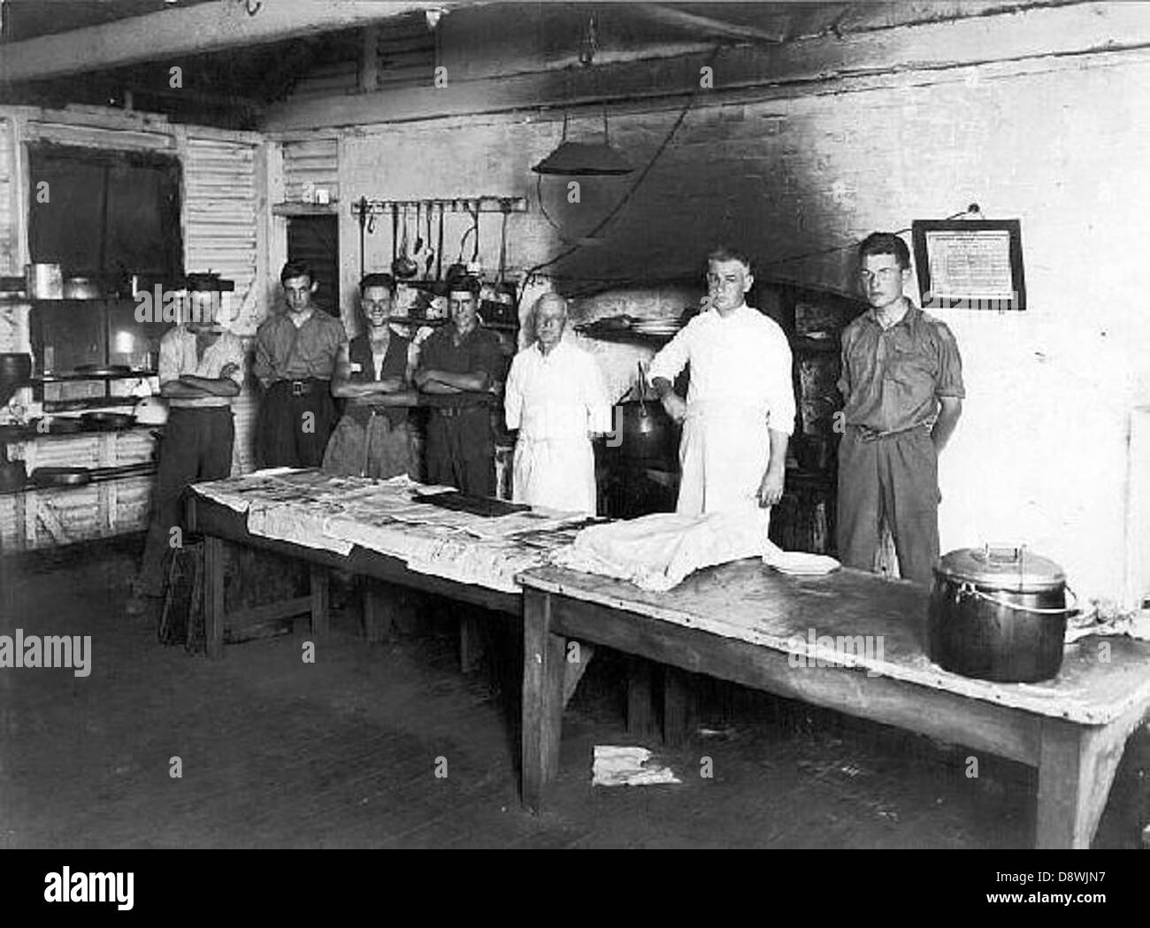 A black-and-white historical photograph taken at Scheyville, Cumberland ...