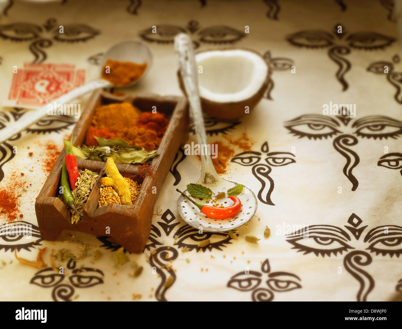 Selection of spices Stock Photo - Alamy
