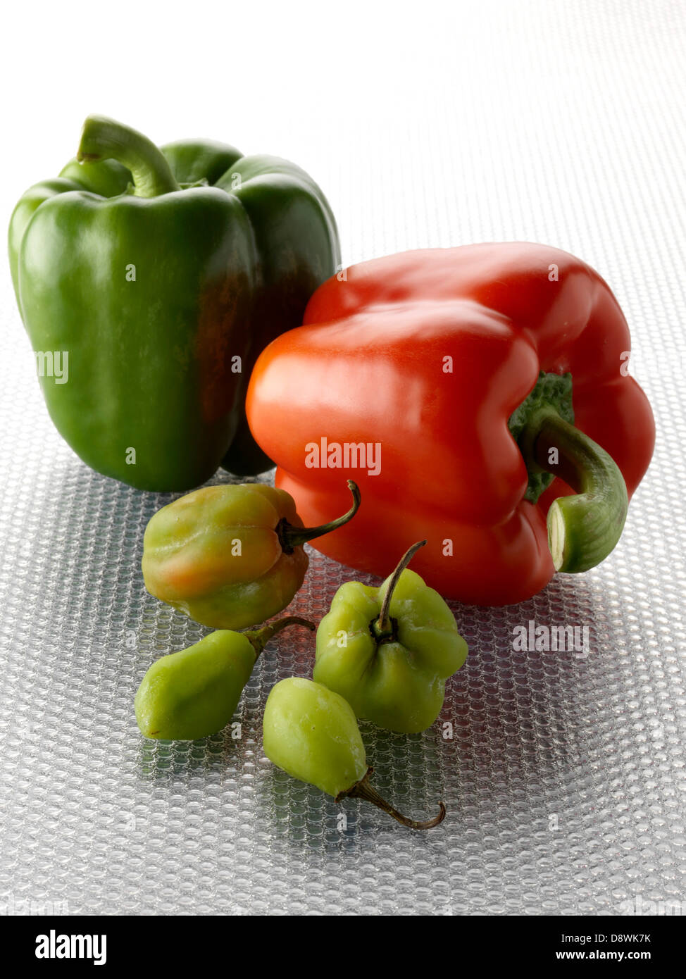 Bell peppers and West Indian peppers Stock Photo - Alamy