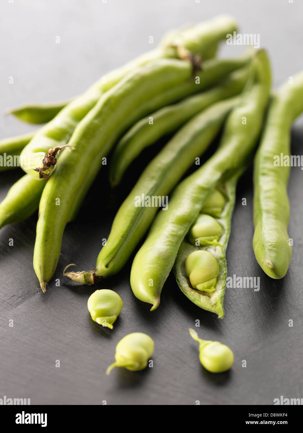 Fava beans with their pods Stock Photo - Alamy
