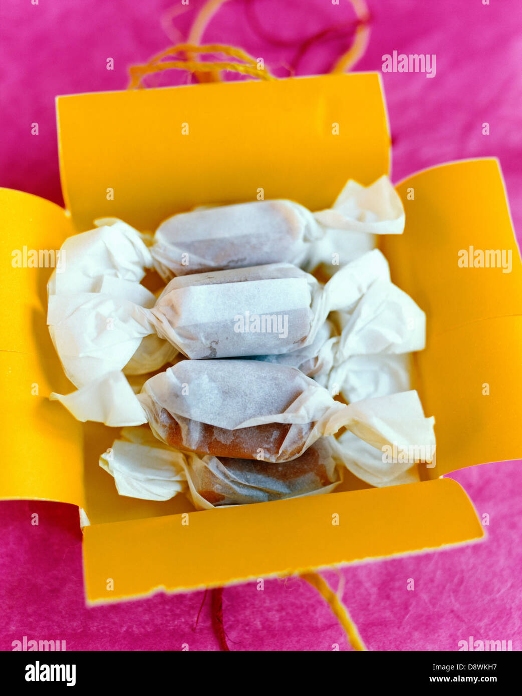 Toffees in a box Stock Photo - Alamy