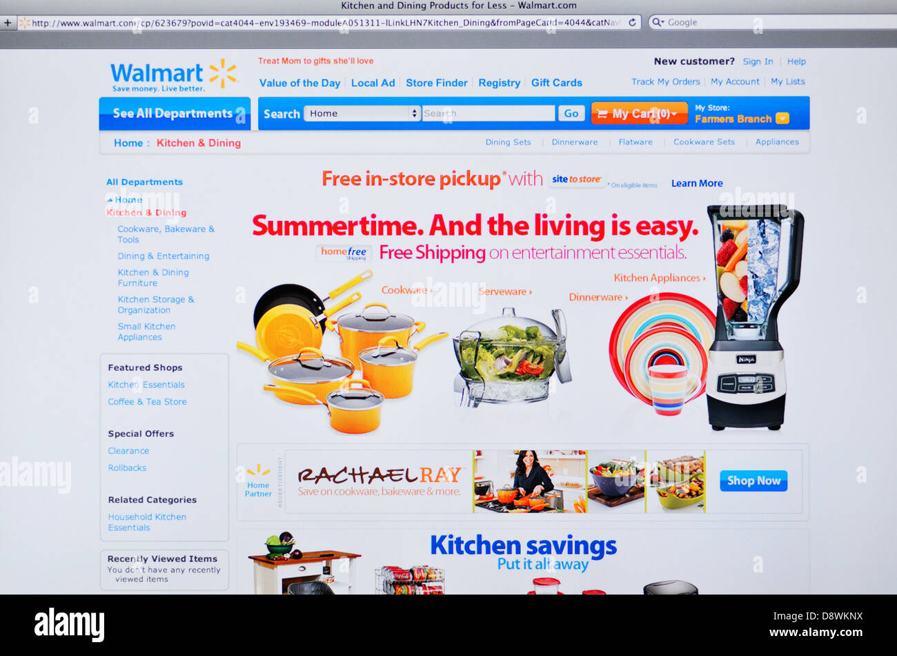 Walmart store website Stock Photo - Alamy